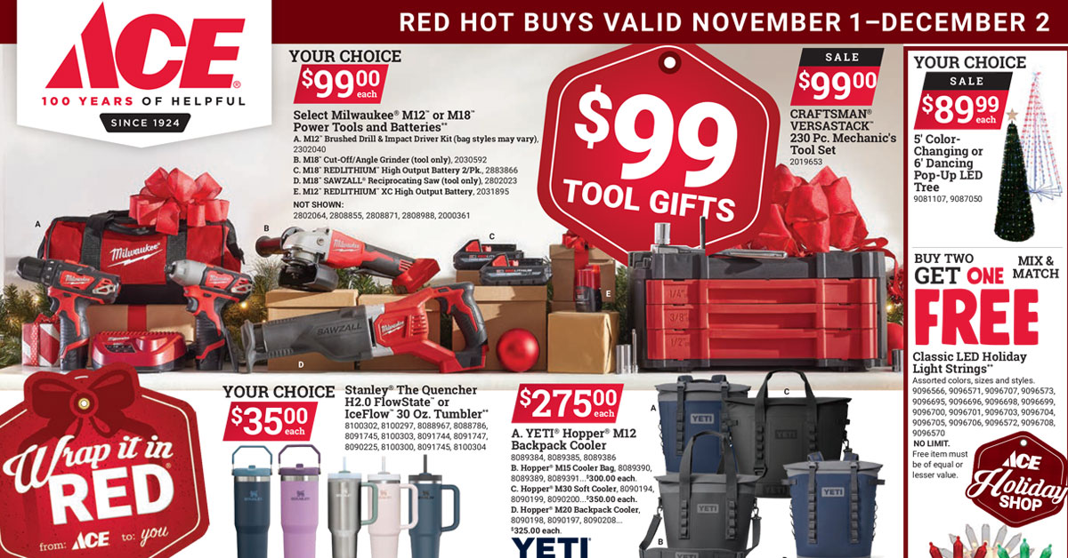 November Red Hot Buys are available now at Central Coast Ace!